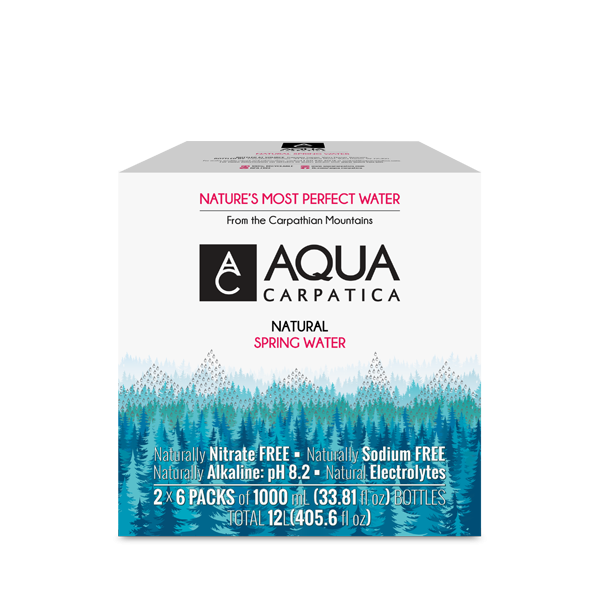 Aqua Carpatica Natural Spring Water 1L (12 Count)
